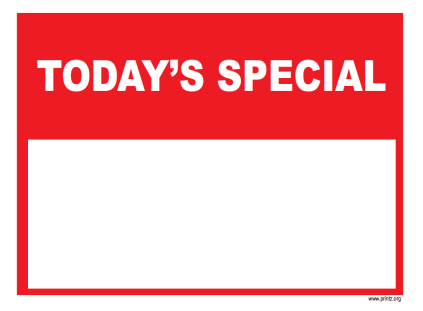 Today's Special